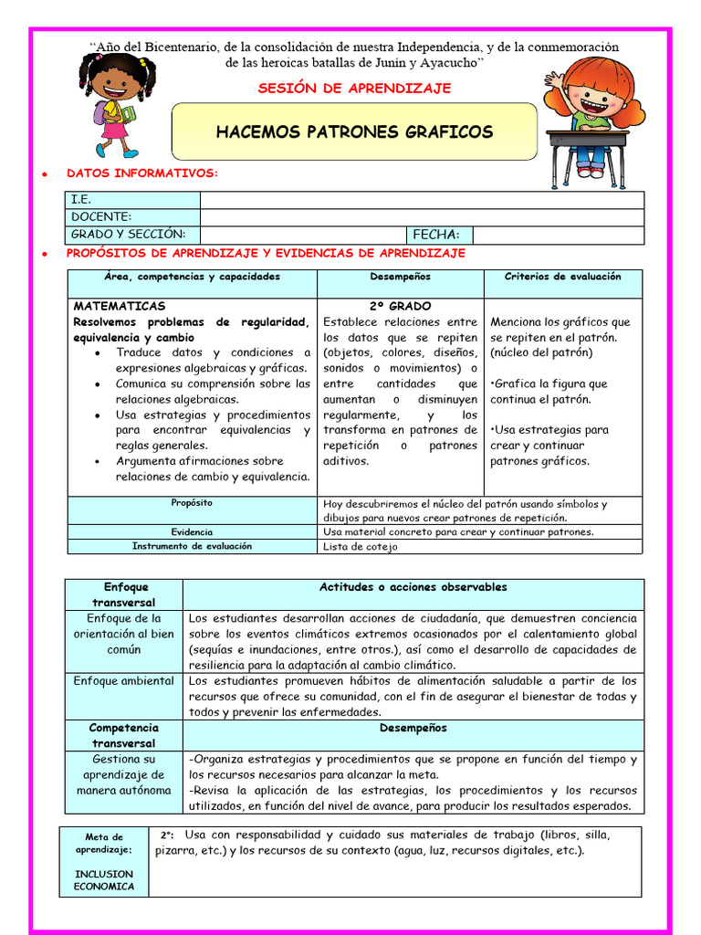2º U2 S2 Sesion D2 Mat Hacemos Patrones Graficos Maestras de Primaria ... 2º U2 S2 Sesion D2 Mat Hacemos Patrones Graficos Maestras de Primaria ...