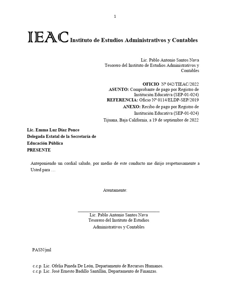 OFICIO de Nancy Marcelo | PDF