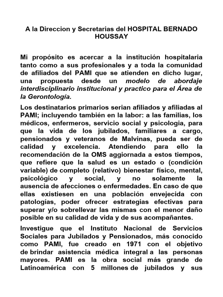 Modelo Interdisc para El Abordaje Institucional Practico en El Area ...