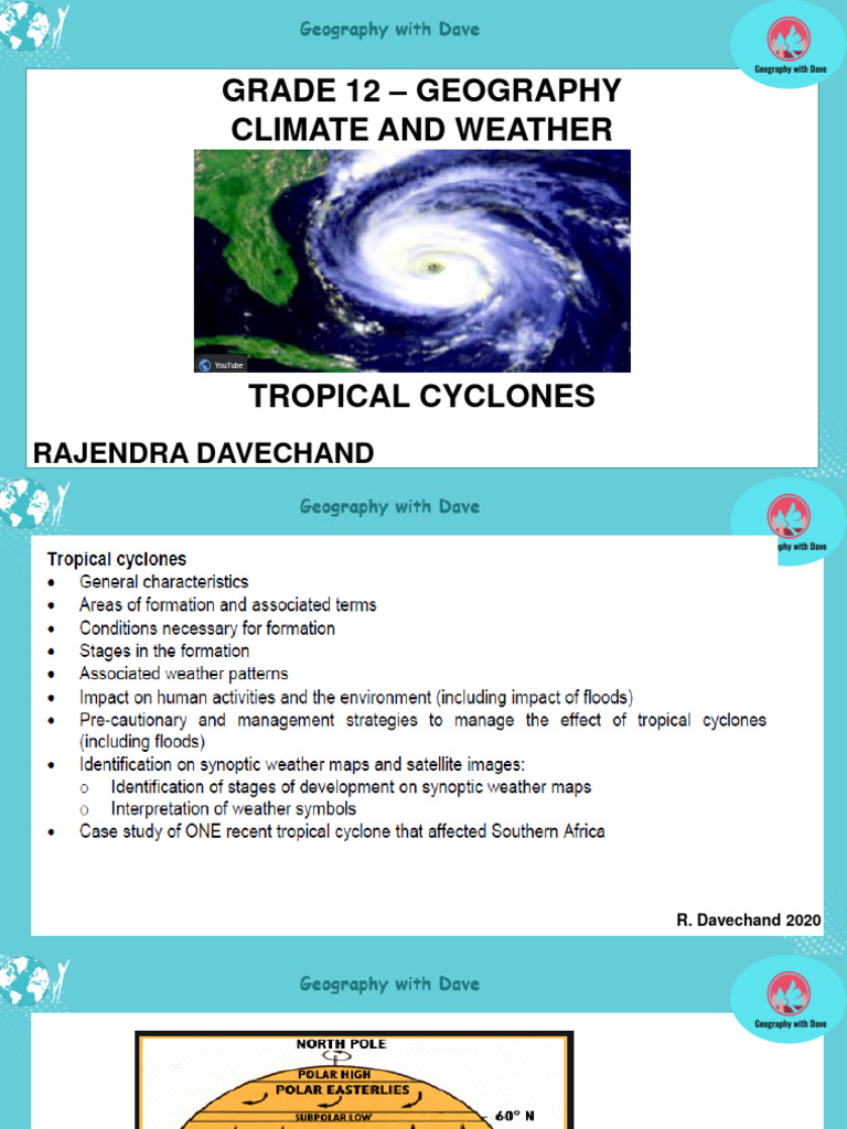 GR 12 Climate and Weather - Tropcial Cyclones | Download Free PDF ...