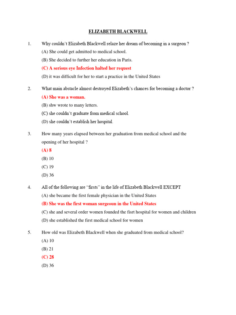 Elizabeth Blackwell | PDF