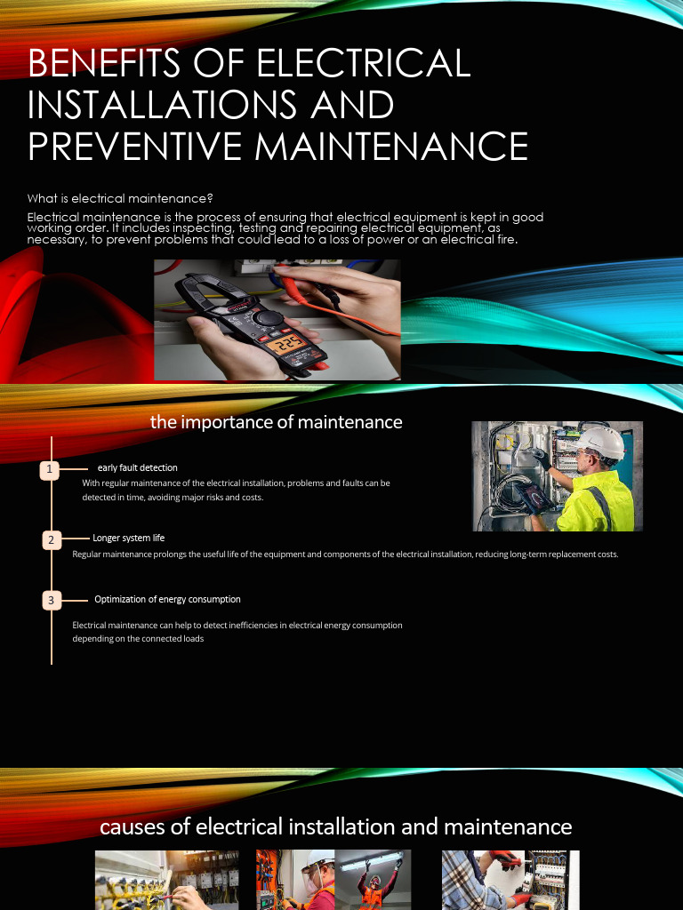 benefits of electrical installations and preventive maintenance | PDF ...