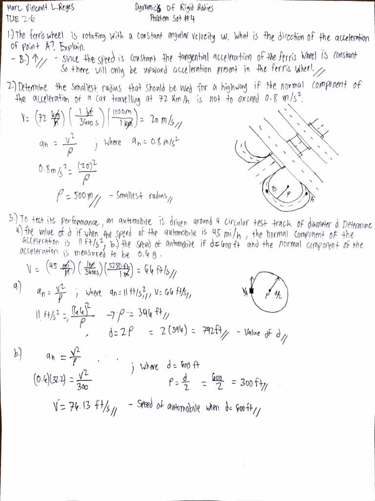 Probset 4 Dynamics Reyes TCIE 2 6 | PDF