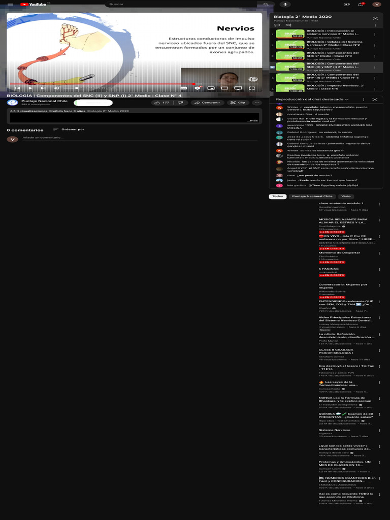 BIOLOGÍA Componentes Del SNC (II) y SNP (I) 2° Medio Clase #4 - YouTube ...