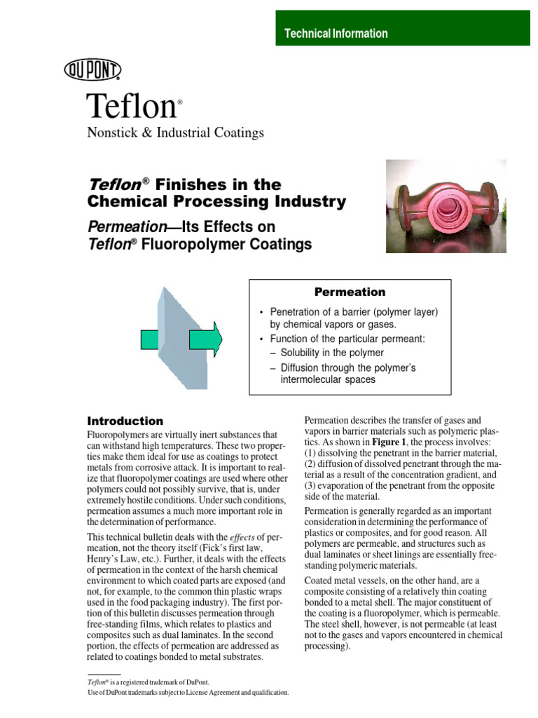 Teflon Permeation Effects | Download Free PDF | Polymers | Molecules