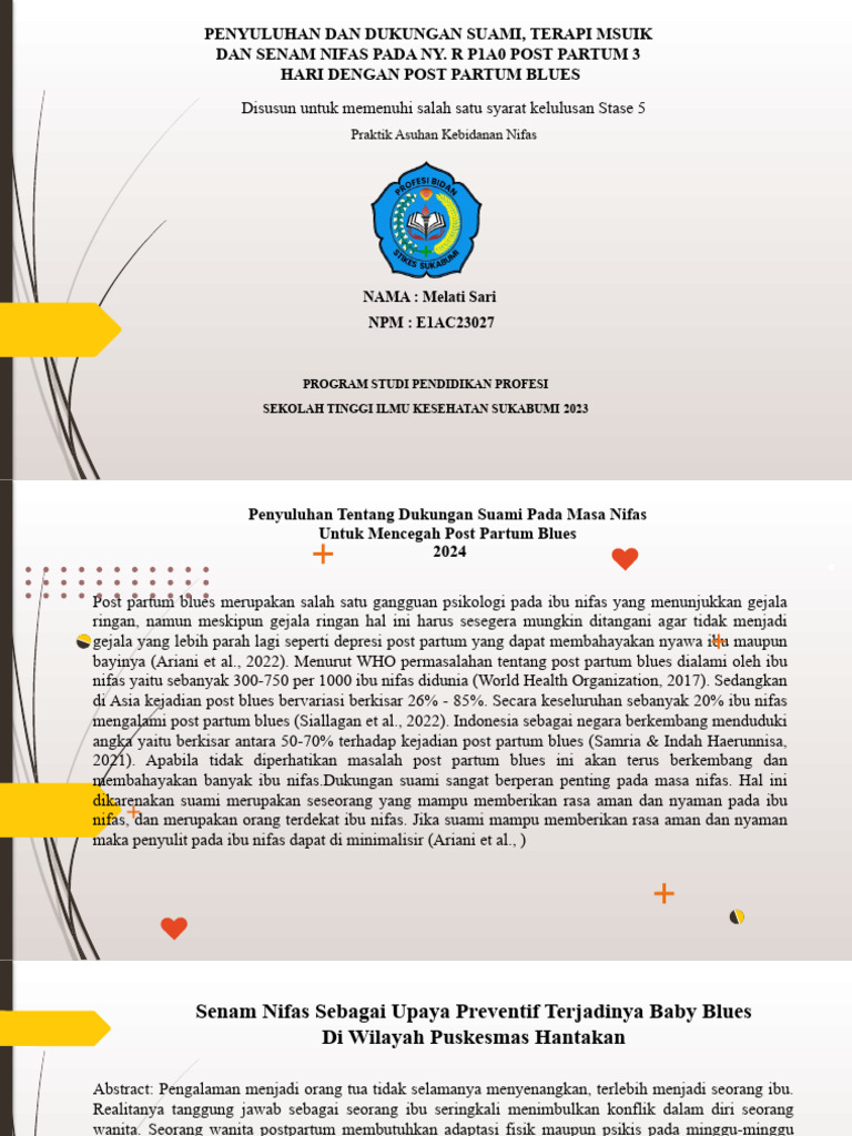 Melati Sari - E1AC23027 - STASE NIFAS | PDF