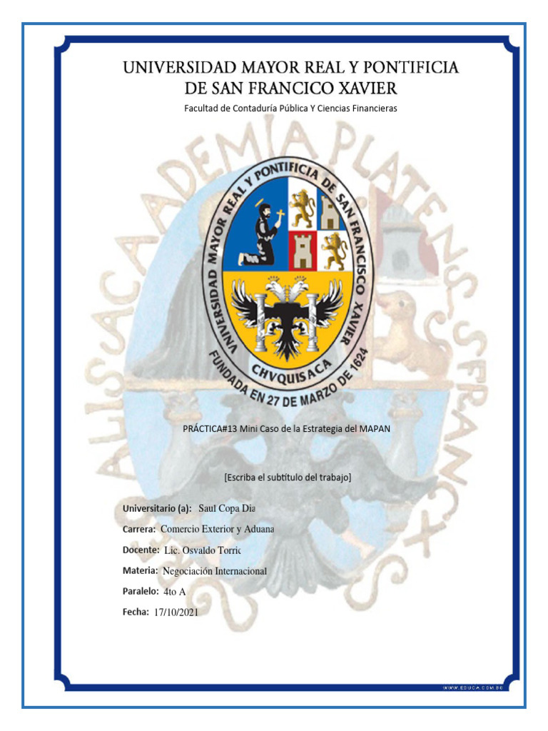PRÁCTICA#13 Mini Caso de La Estrategia Del MAPAN | PDF