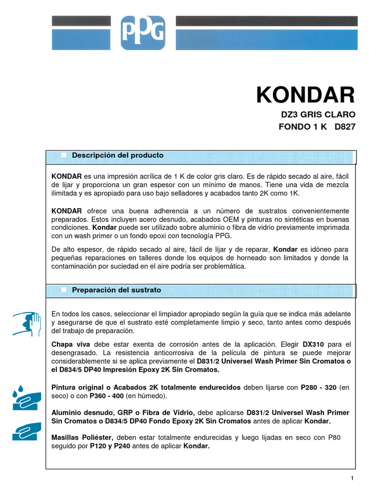 1K D827 Kondar | PDF | Epoxy | Materiales