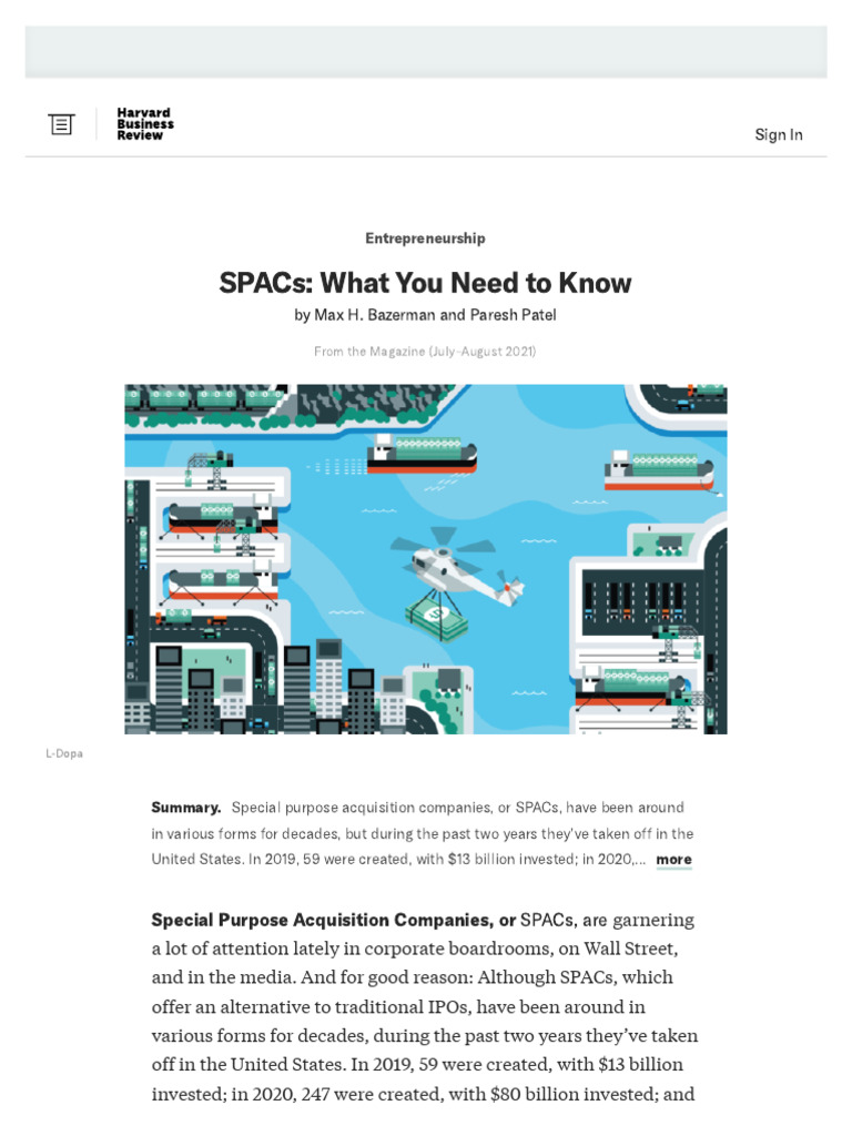 SPACs - What You Need To Know | PDF | Investing | Initial Public Offering