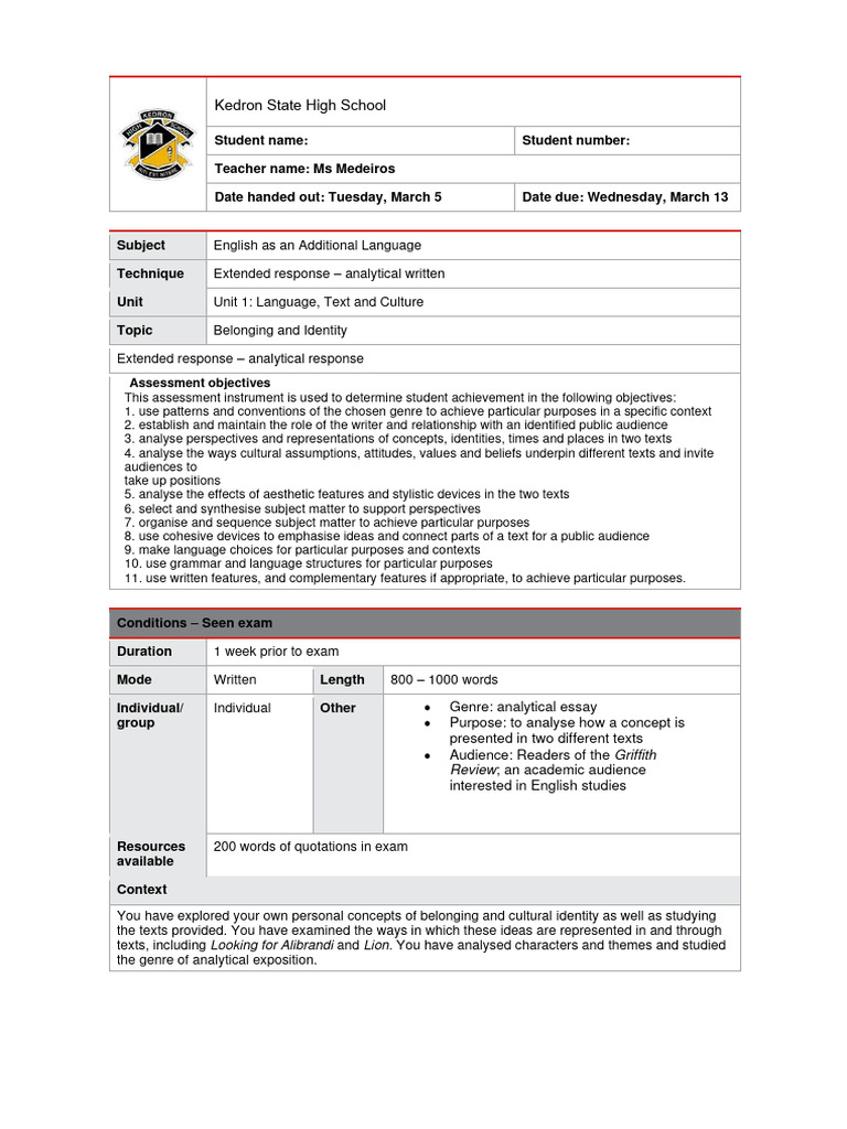 2024 Eal111a Fia1 | PDF | Essays | Genre