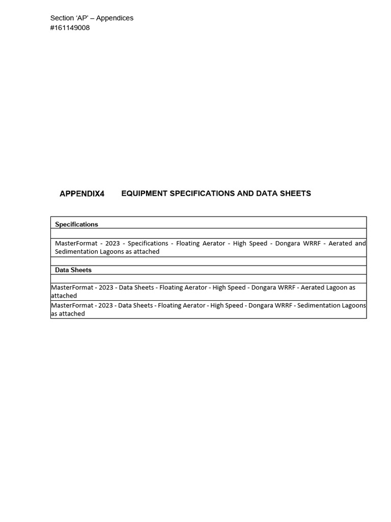 AP4-Equipment Specification and Data Sheet | PDF | Stainless Steel ...