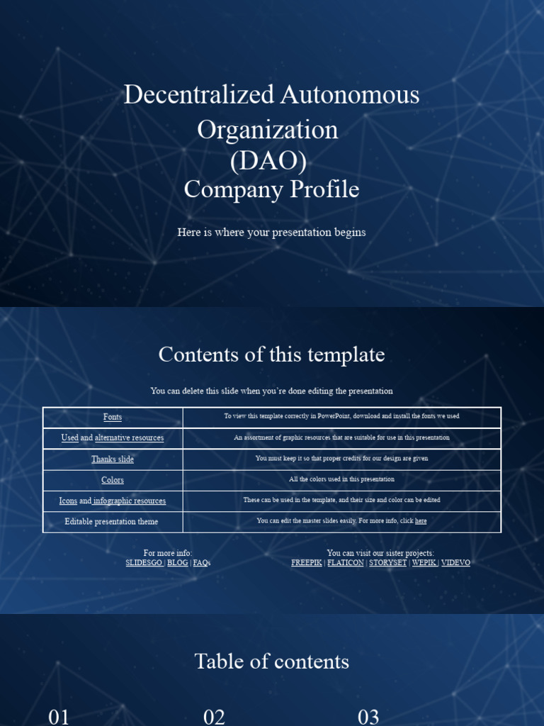 Decentralized Autonomous Organization Dao Company Profile | PDF ...