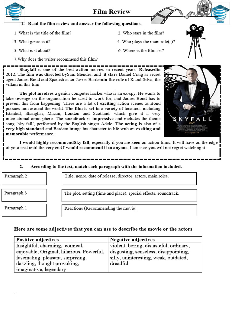 Film Review Worksheet | PDF