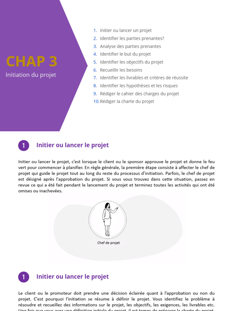 CHAP 03 Initiation Du Projet | PDF | Partie prenante | Budget