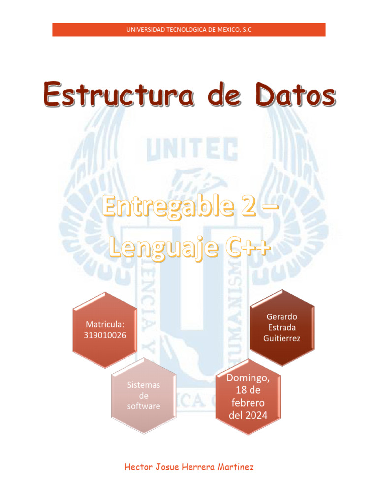 Entregable2 Estructura de bases de datos | PDF | C ++ | Cola (tipo de ...