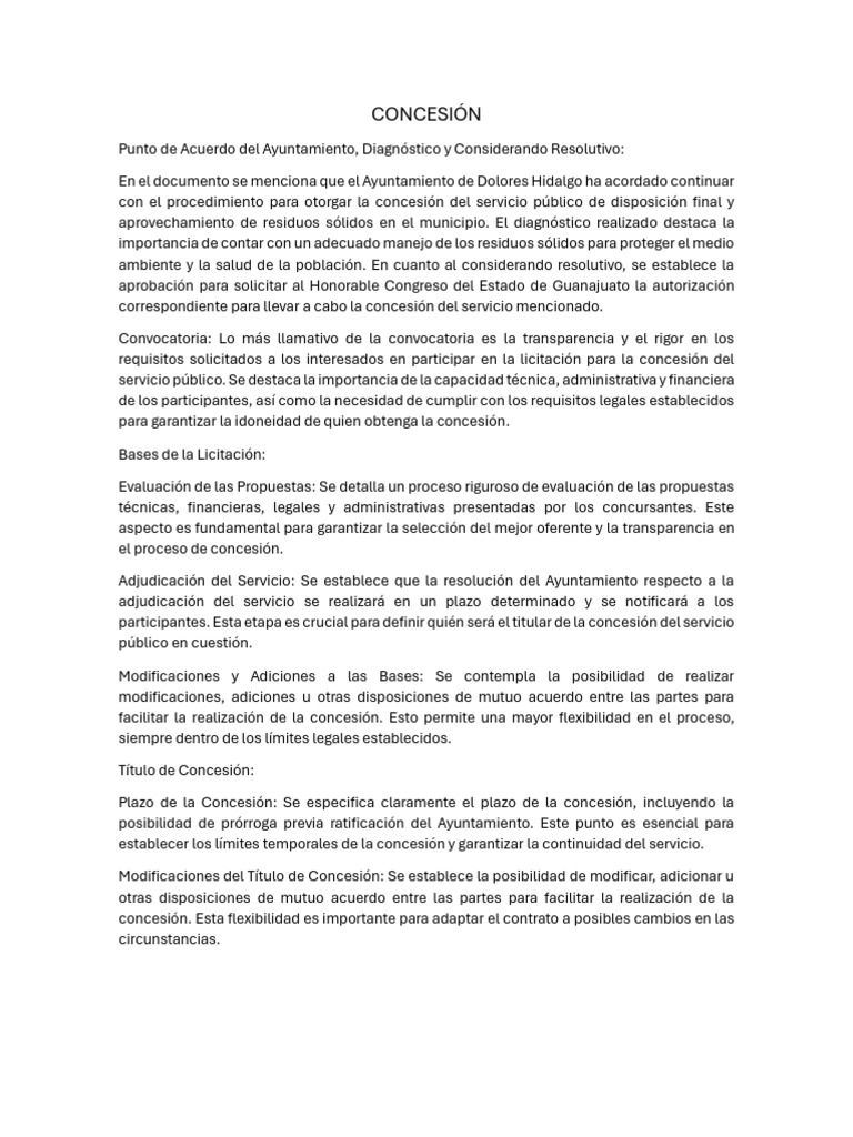Concesión | PDF | Concesión (contrato) Concesión | PDF | Concesión (contrato)