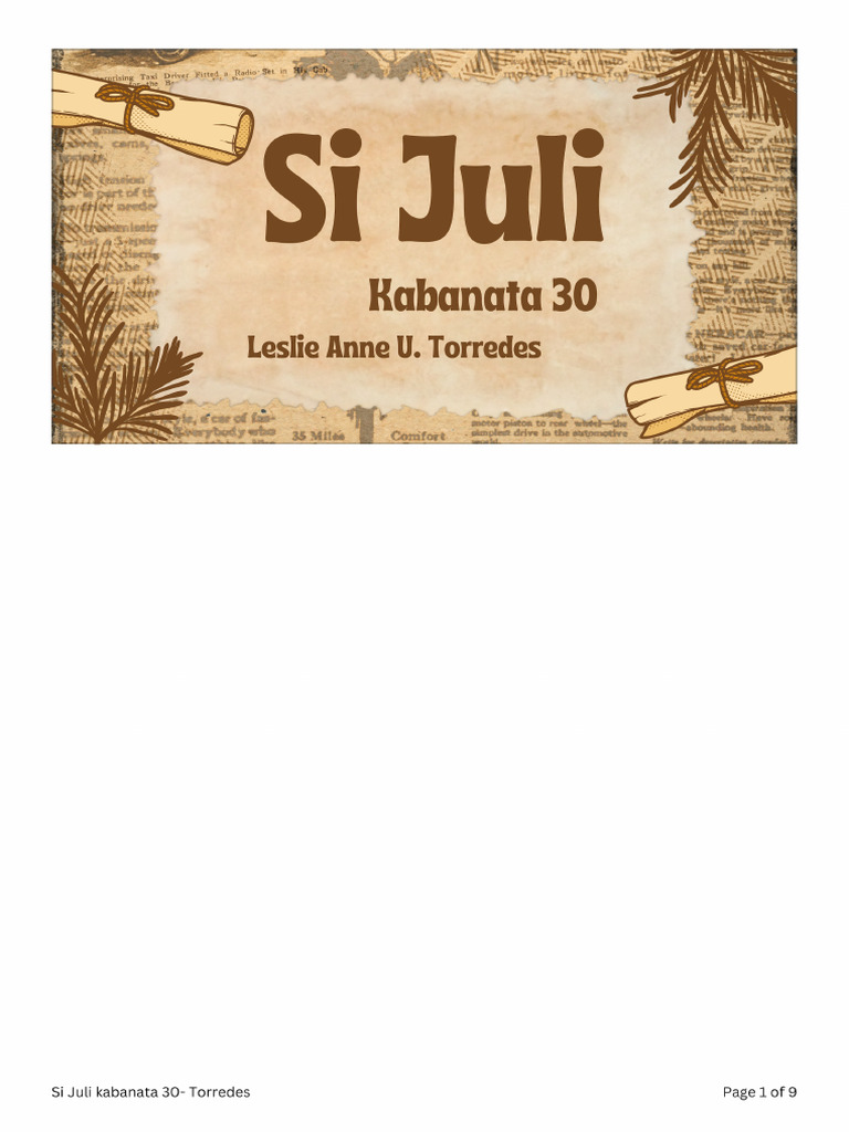 Si Juli Kabanata 30 - Torredes | PDF