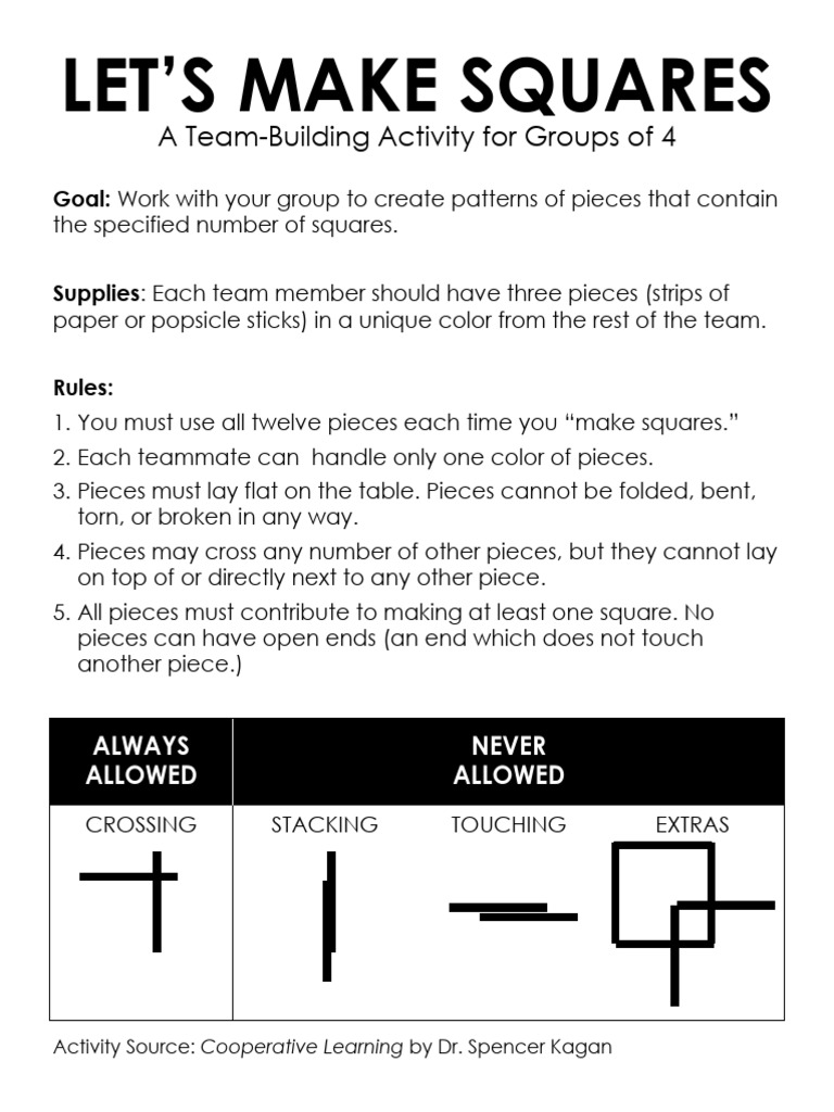 Lets Make Squares 1 | PDF