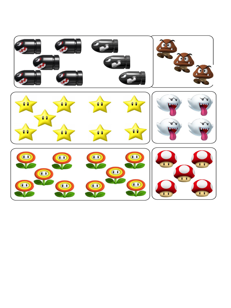 Multiplicar Mario Bros Caracteres | PDF