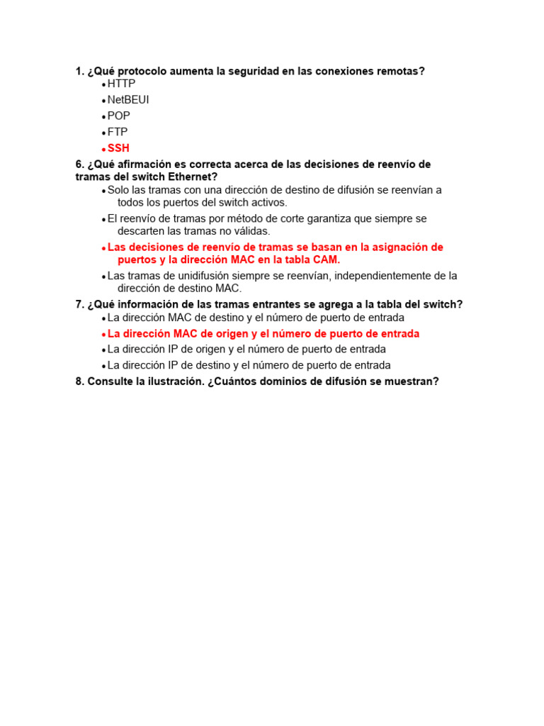 Módulos 1 - 4 Examen de Conceptos de Switching VLANs y Enrutamiento Entre Redes VLAN | PDF ...