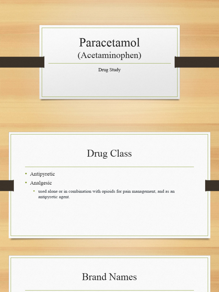 Paracetamol Drug Study | PDF | Nonsteroidal Anti Inflammatory Drug | Drugs