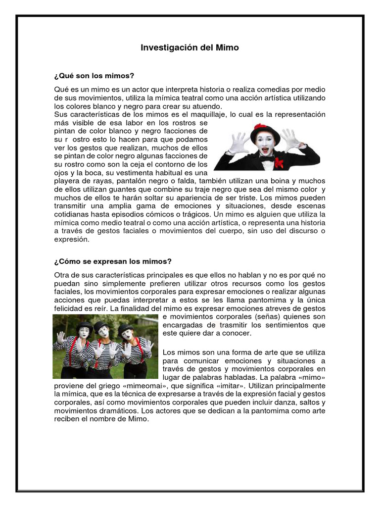 Investigación de los mimos | PDF