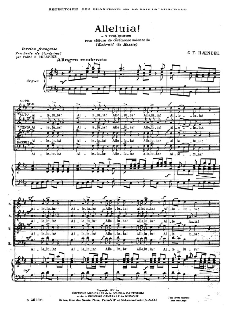 322 Partition Alleluia Haendel | PDF