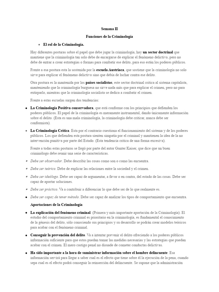 Semana Ii | Descargar gratis PDF | Derecho penal | Criminología