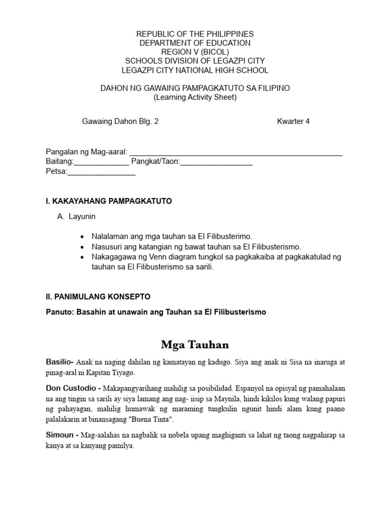 Activity Sheet 2 | PDF