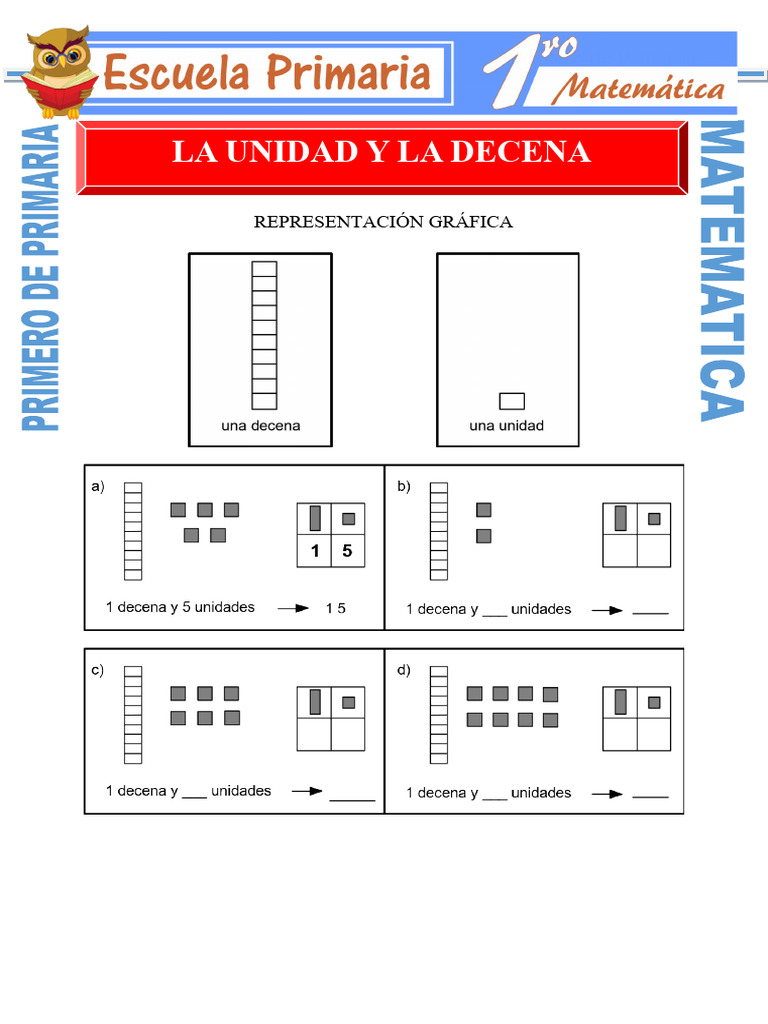 La Unidad y La Decena Para Primero de Primaria | PDF
