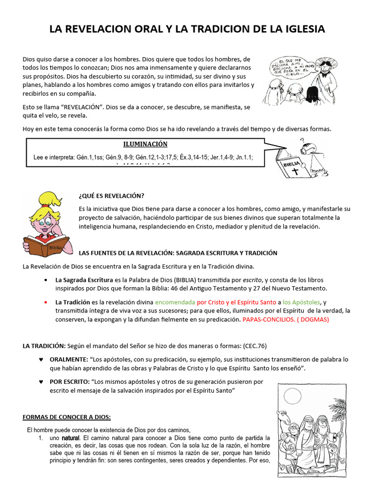 La Revelacion Oral y La Tradicion de La Iglesia | PDF | Revelación | Religiones abrahámicas