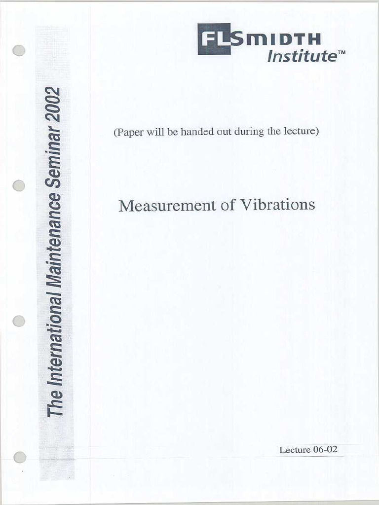 033 Measurement of Vibrations | PDF