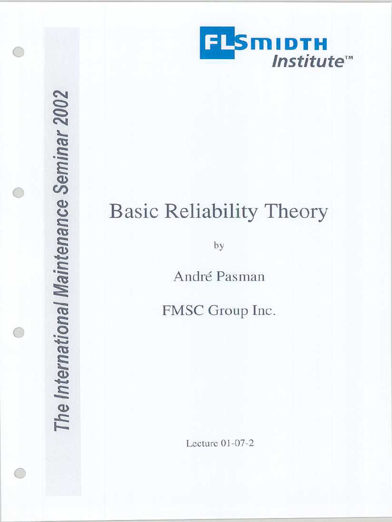 004 Basic Reliability Theory | PDF