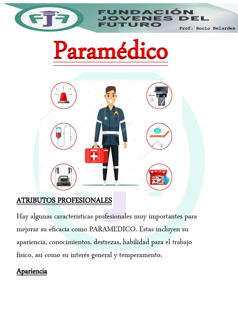 Características del Paramédico Profesional | PDF | Paramédico