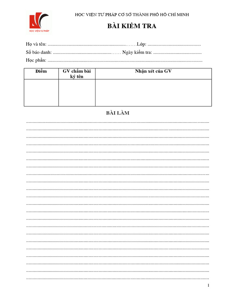 MẪU GIAY KIEM TRA | PDF