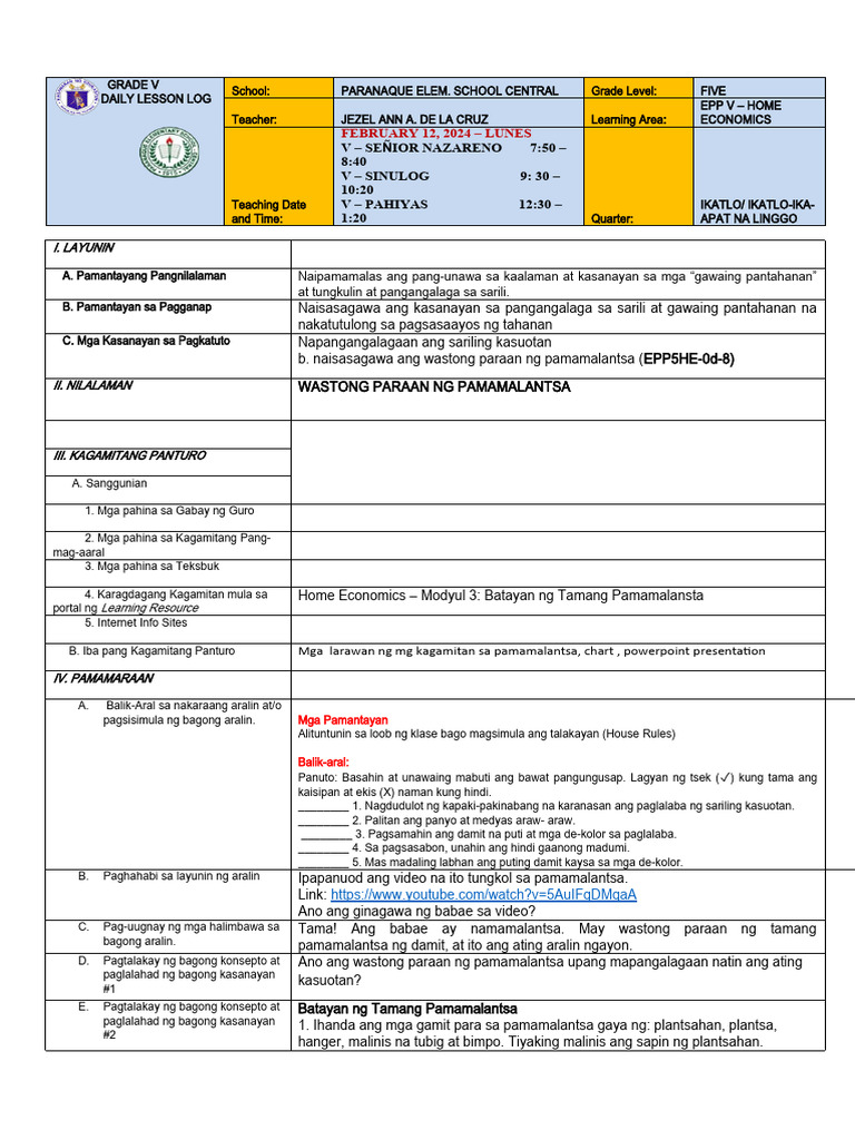 3RDQ DLP Epp-5 Week-3-4 | PDF