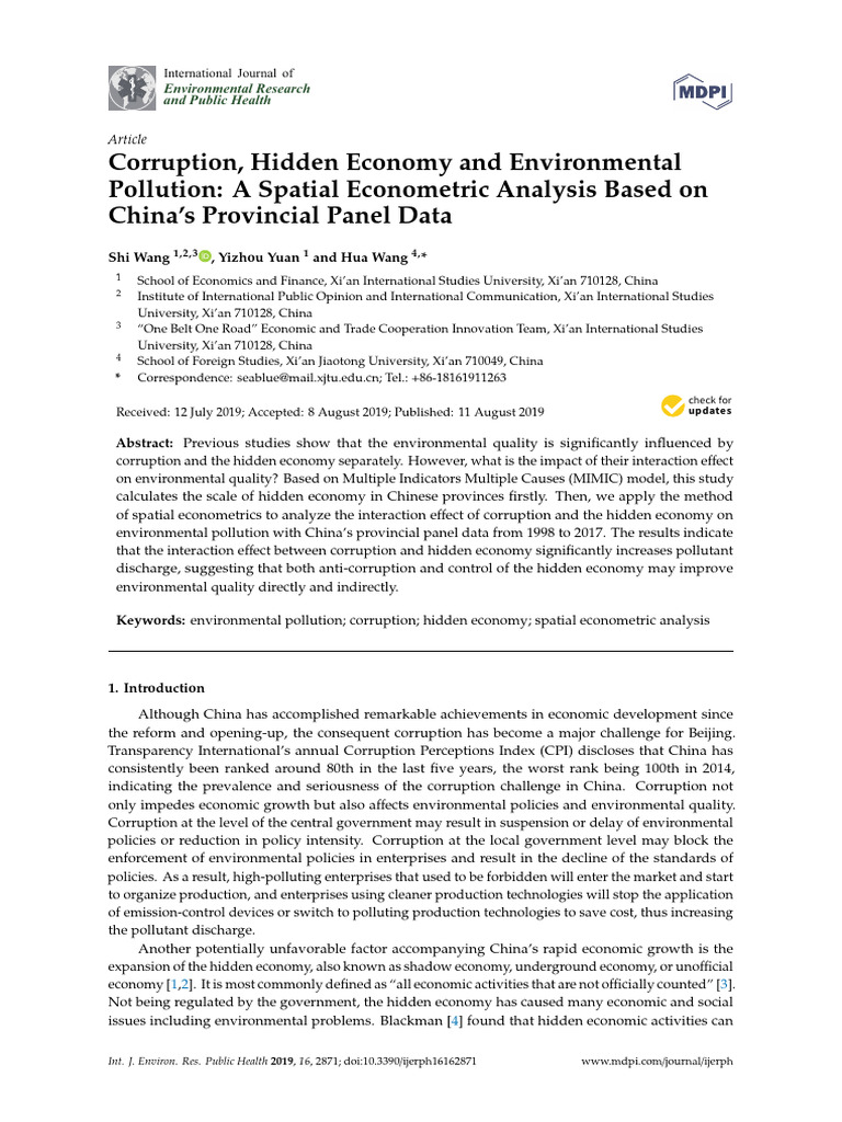 Corruption_Hidden_Economy_and_Environmental_Pollut | PDF | Taxes ...