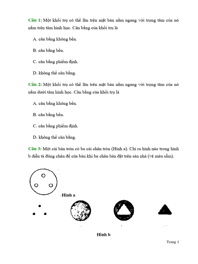 20 Cau - 1 - Bai KT - TRAC NGHIEM - CO LT - 30 | PDF