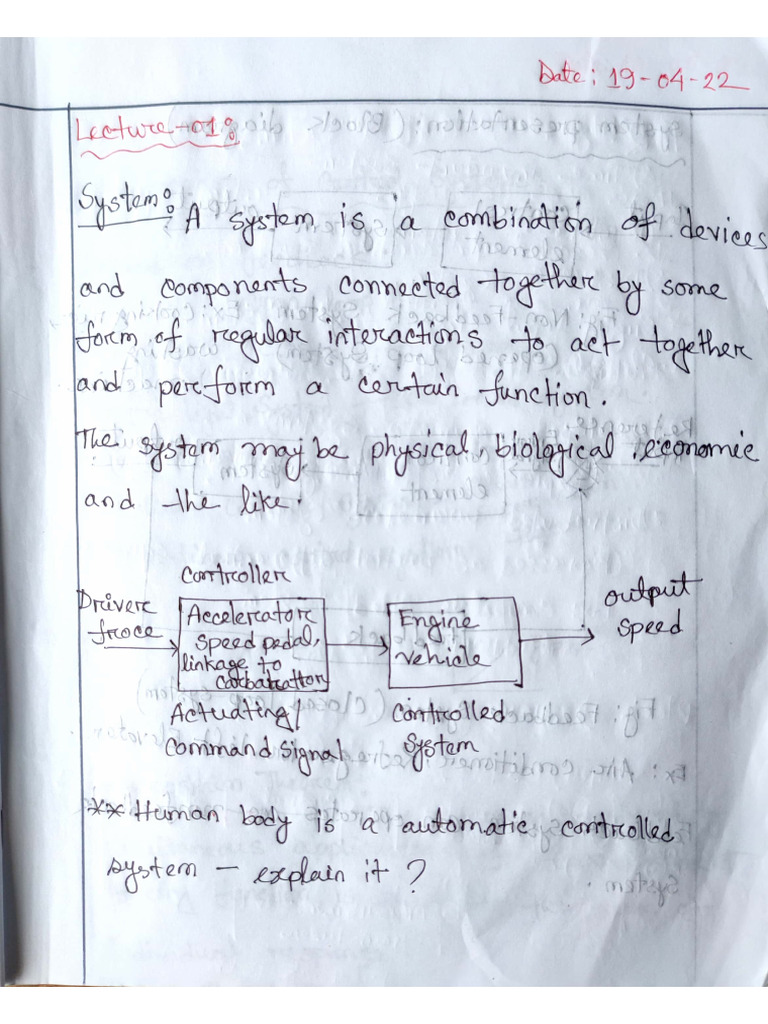 Control System (Sabrina's Note) | PDF