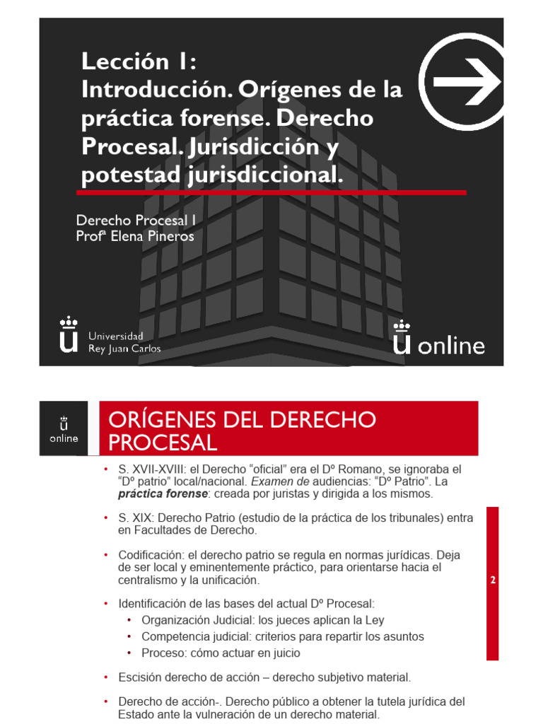 Tema 01 Procesal I On Line | PDF | Jurisdicción | Ley procesal