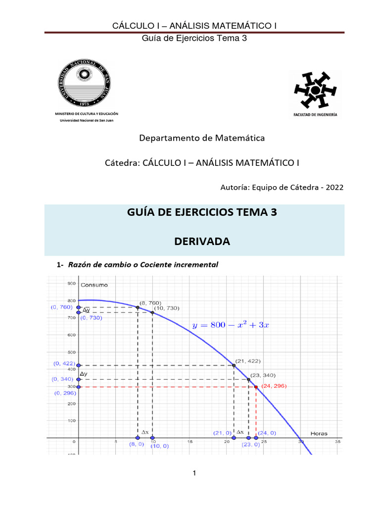Tema 3_Ejerc_2022 | PDF | Derivado | Función (Matemáticas)