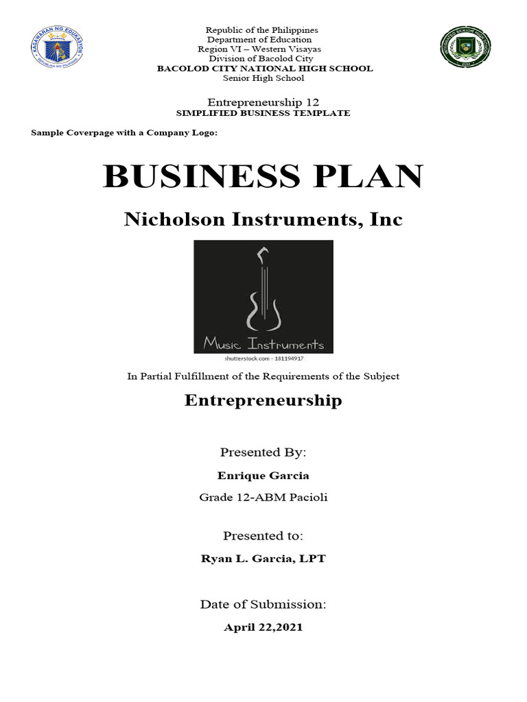 SHS Business Plan Template | PDF | Survey Methodology | Marketing