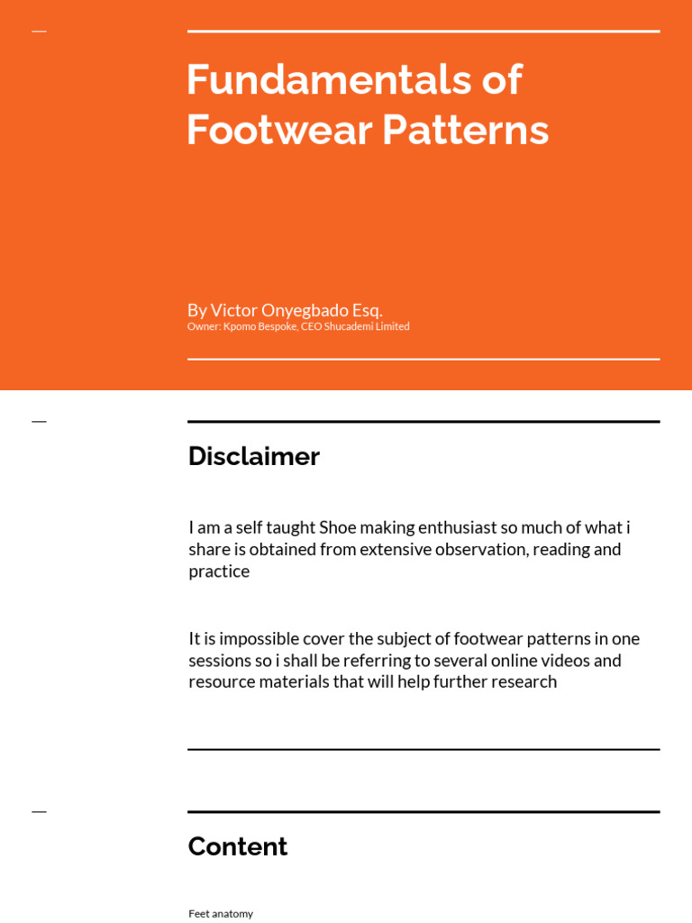 Footwear Pattern Fundamentals Guide | PDF