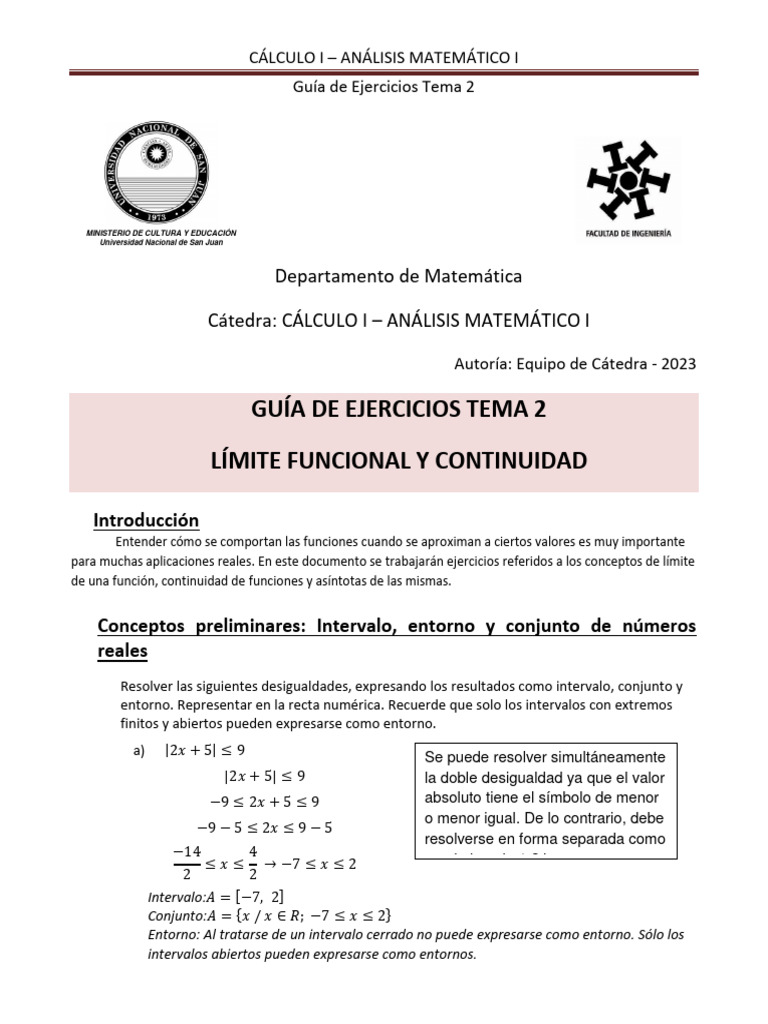 Tema 2 - Ejerc - 2023 | PDF | Intervalo (Matemáticas) | Desigualdad (Matemáticas)