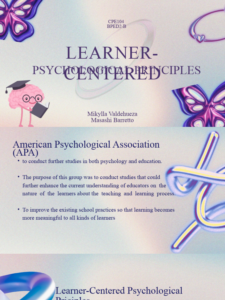 Intro. Learner Centered Psychological 1 | PDF | Learning | Motivational