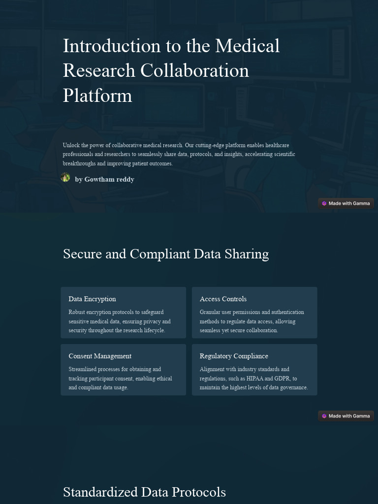Introduction To The Medical Research Collaboration Platform | PDF ...
