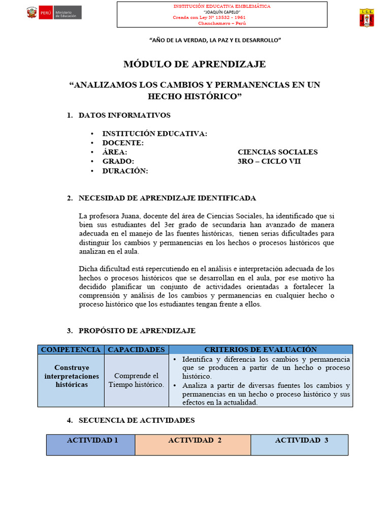 Módulo de Aprendizaje Esquema | PDF | Maestros | Aprendizaje
