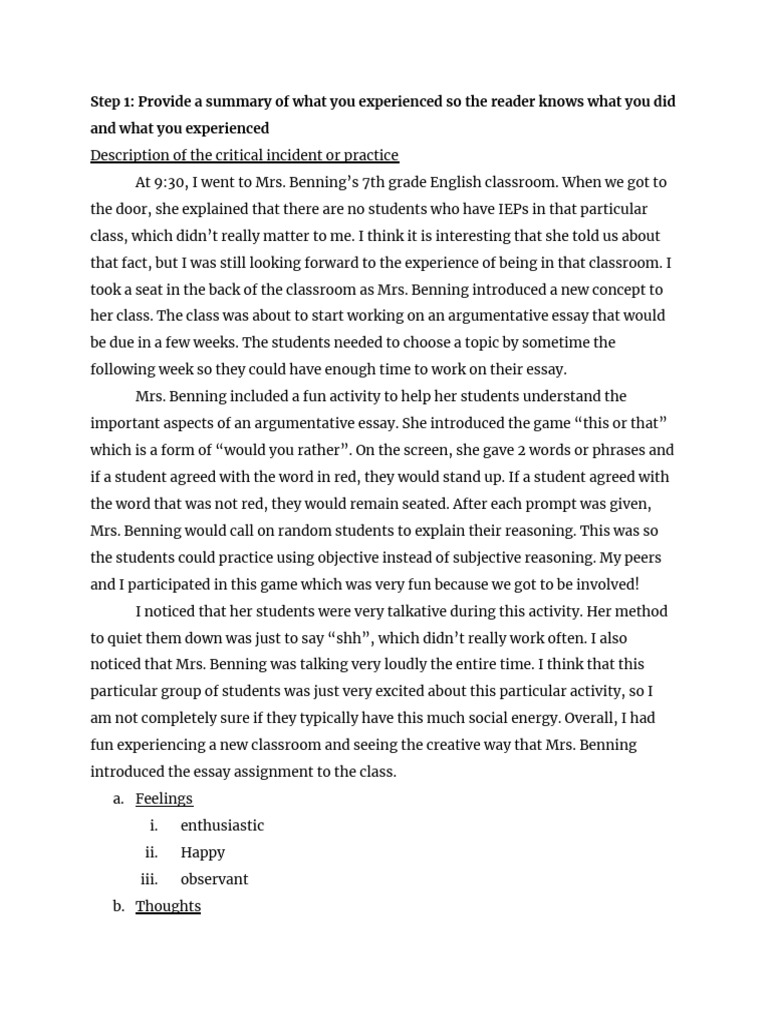2 23 Field Experience | Download Free PDF | Essays | Experience