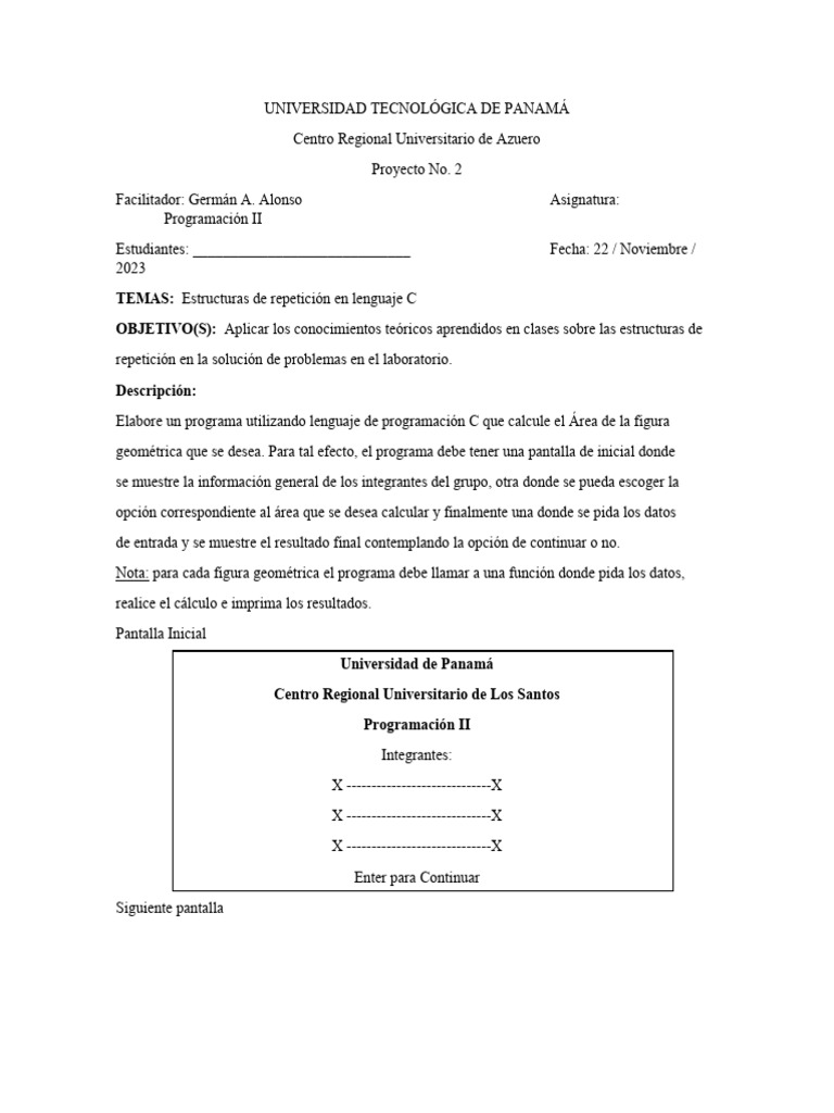 Proyecto 2 de Programación | PDF | Programación de computadoras | Ciencias de la Computación