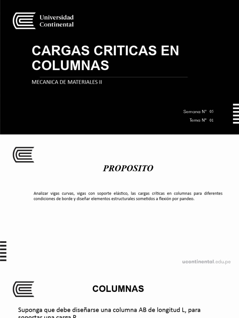 Cargas Críticas en Columnas: Análisis y Diseño | PDF | Columna | Pandeo